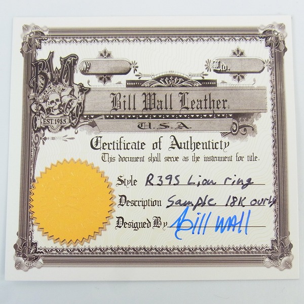 【ギャラ付】BWL/ビルウォールレザー LION/ライオンリング 18K ourly ゴールドサダー R395/19号の買取実績 - ブランド ...